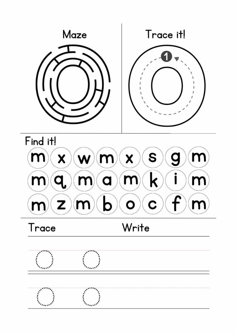 Free A–Z Write, Find & Trace Worksheets (Handwriting, Letter ID, Pre-K ...