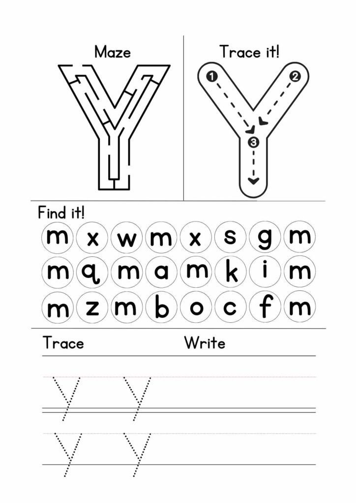 Free A–Z Write, Find & Trace Worksheets (Handwriting, Letter ID, Pre-K ...