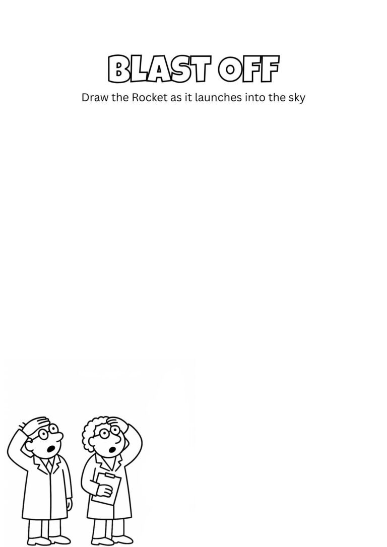 Blast Off Drawing Activity for Kids – Free Printable ...