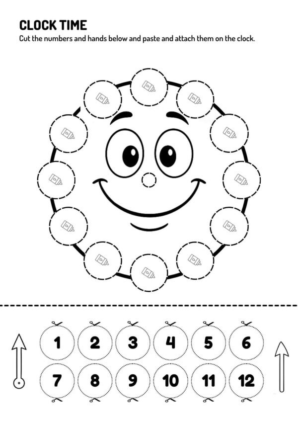Clock Time Craft Printable – Learn to Tell Time Worksheet ...