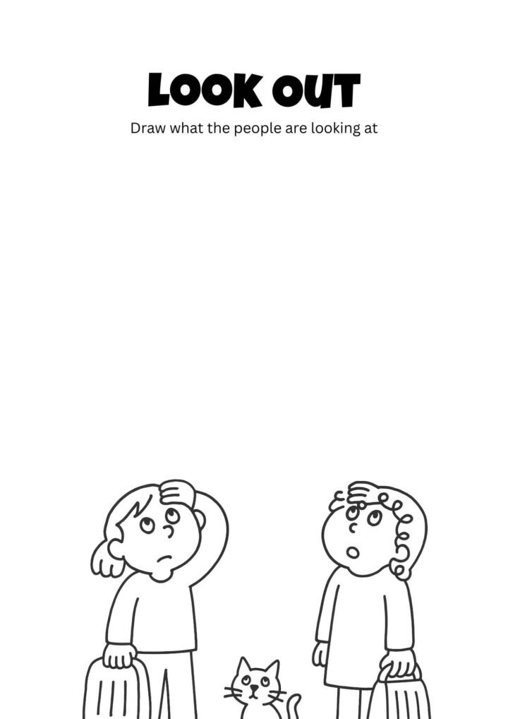 Look Out Drawing Activity for Kids – Free Printable ...