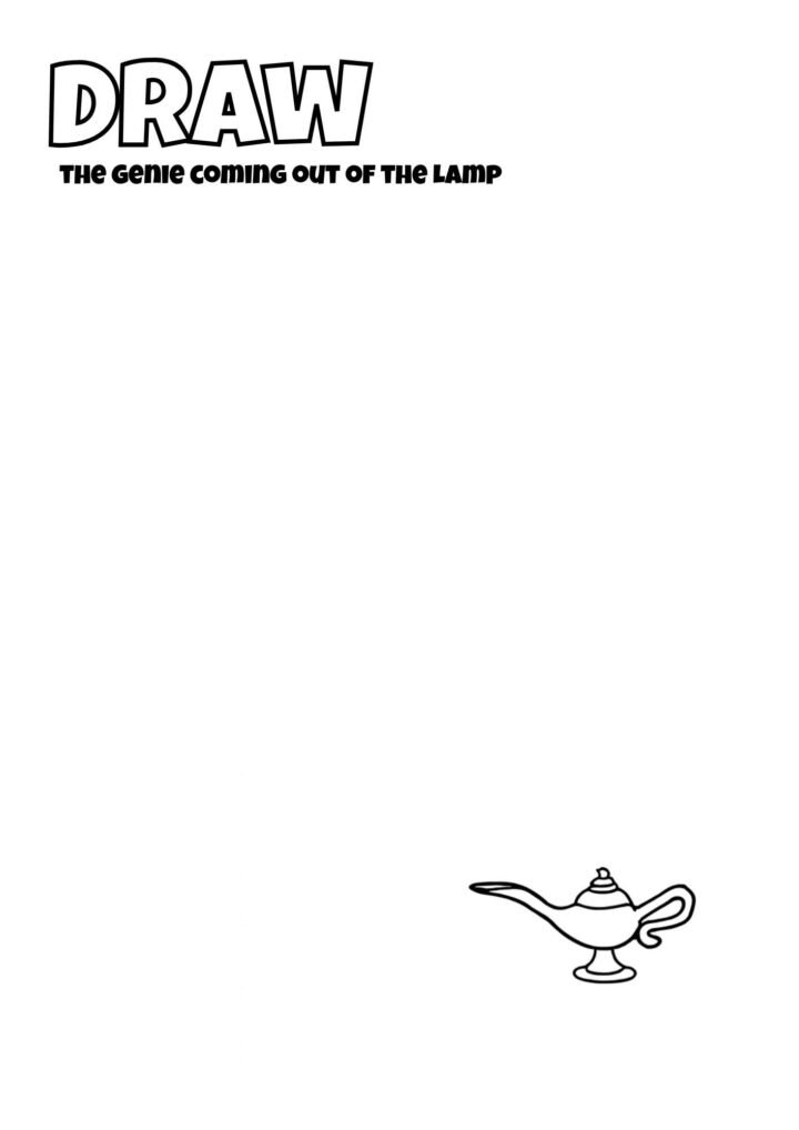 Draw the Genie Coming Out of the Lamp — Imagination Drawing Activity ...